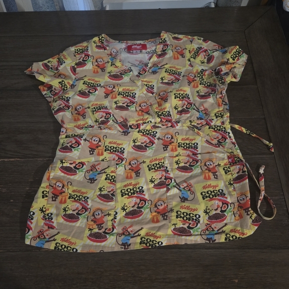 koi | Tops | Koi Womens Top With Kelloggs Coco Pops Print Yellow And ...